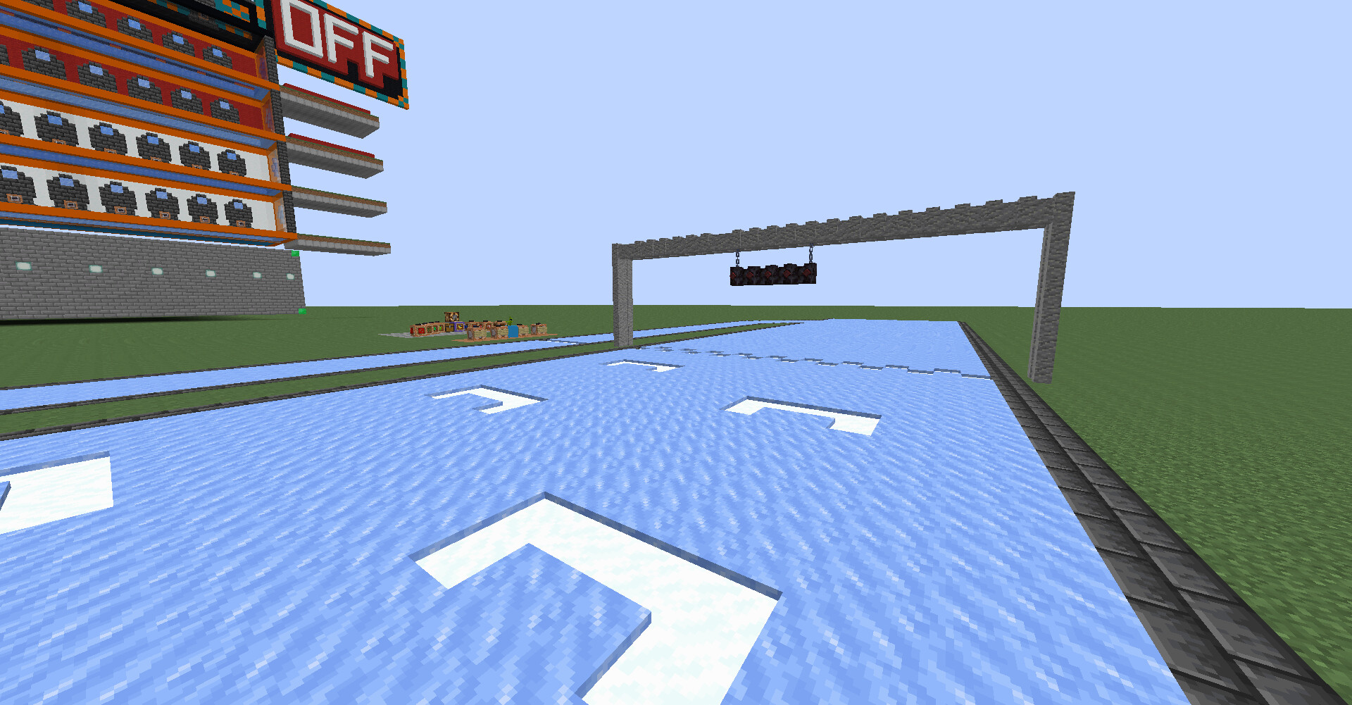 Create-A-Track: Ice Boat Racing Track Template (1.17.1+) Minecraft Map