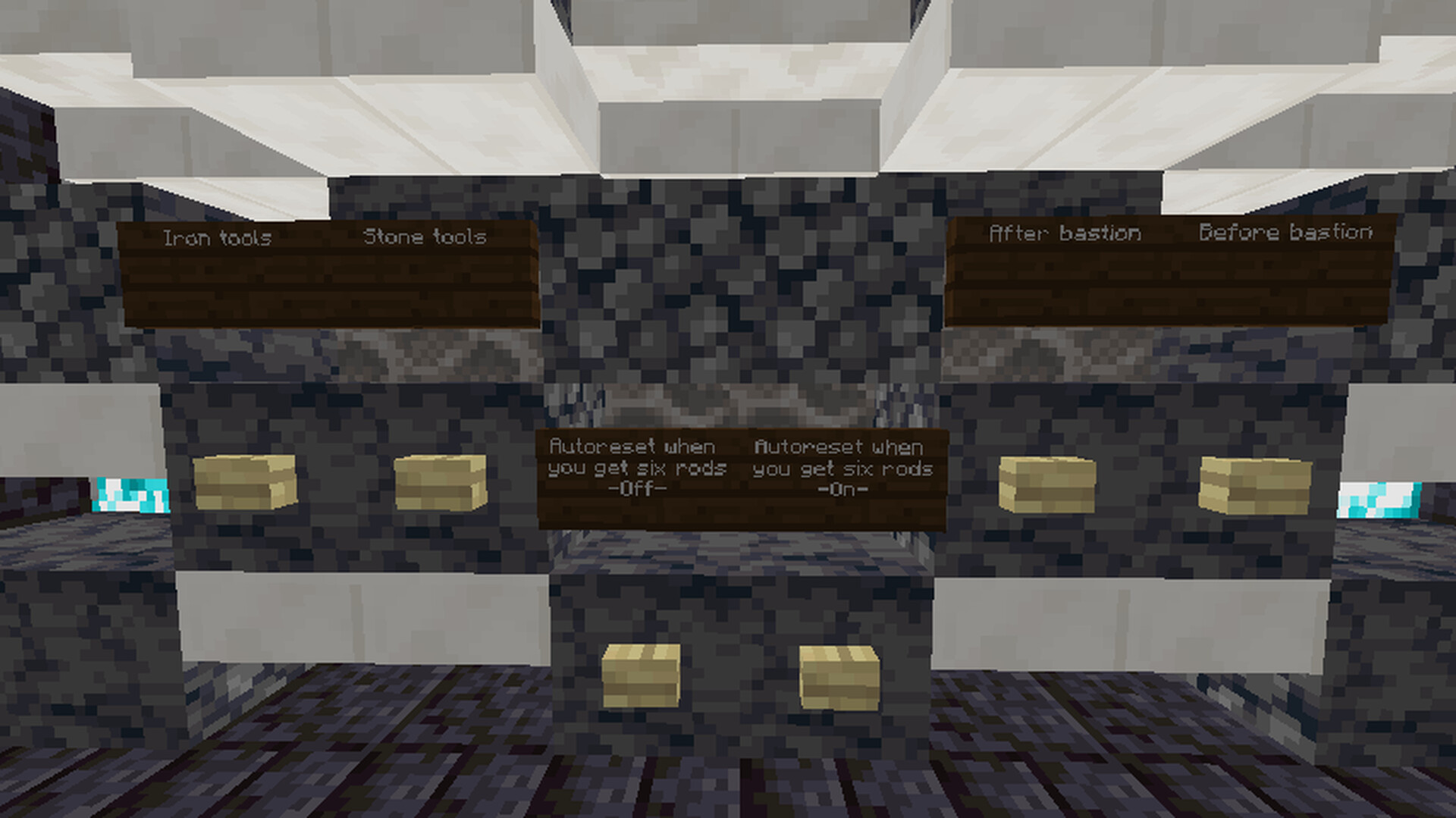 Blaze fight speedrun practice Minecraft Map