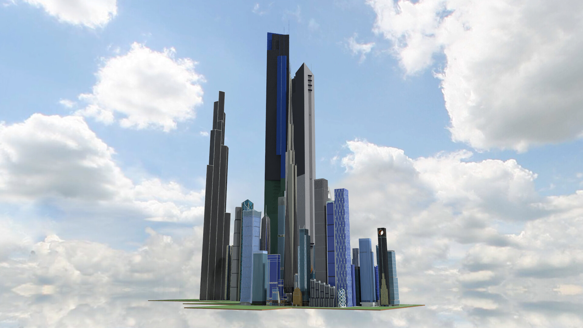 The 2 Citadels and the city skyline Minecraft Map