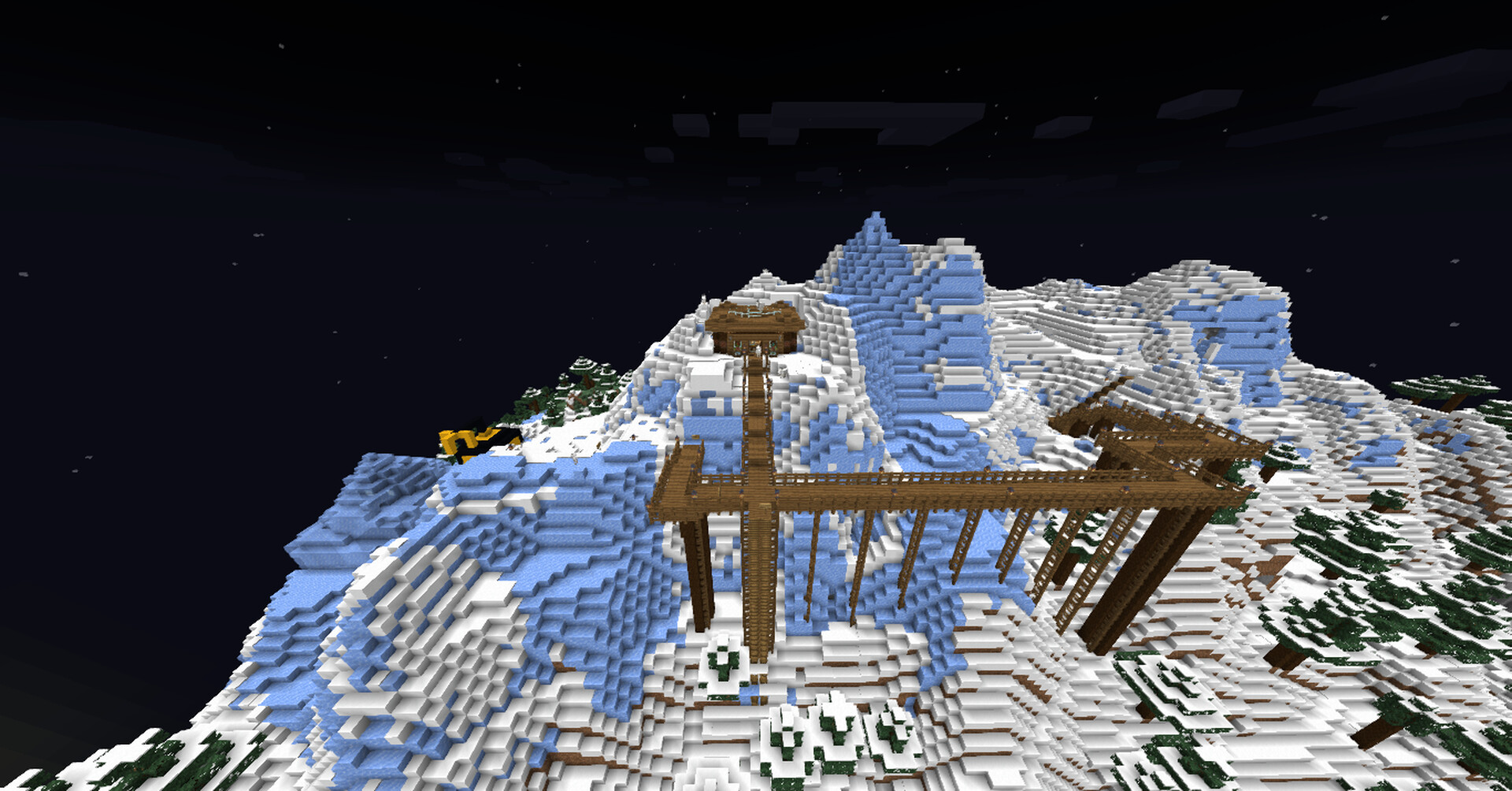 1.18 Snowy Mountain Base Minecraft Map