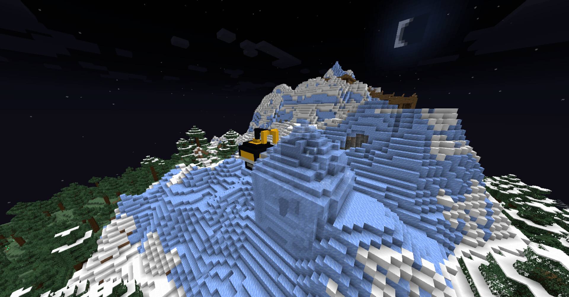 1.18 Snowy Mountain Base Minecraft Map