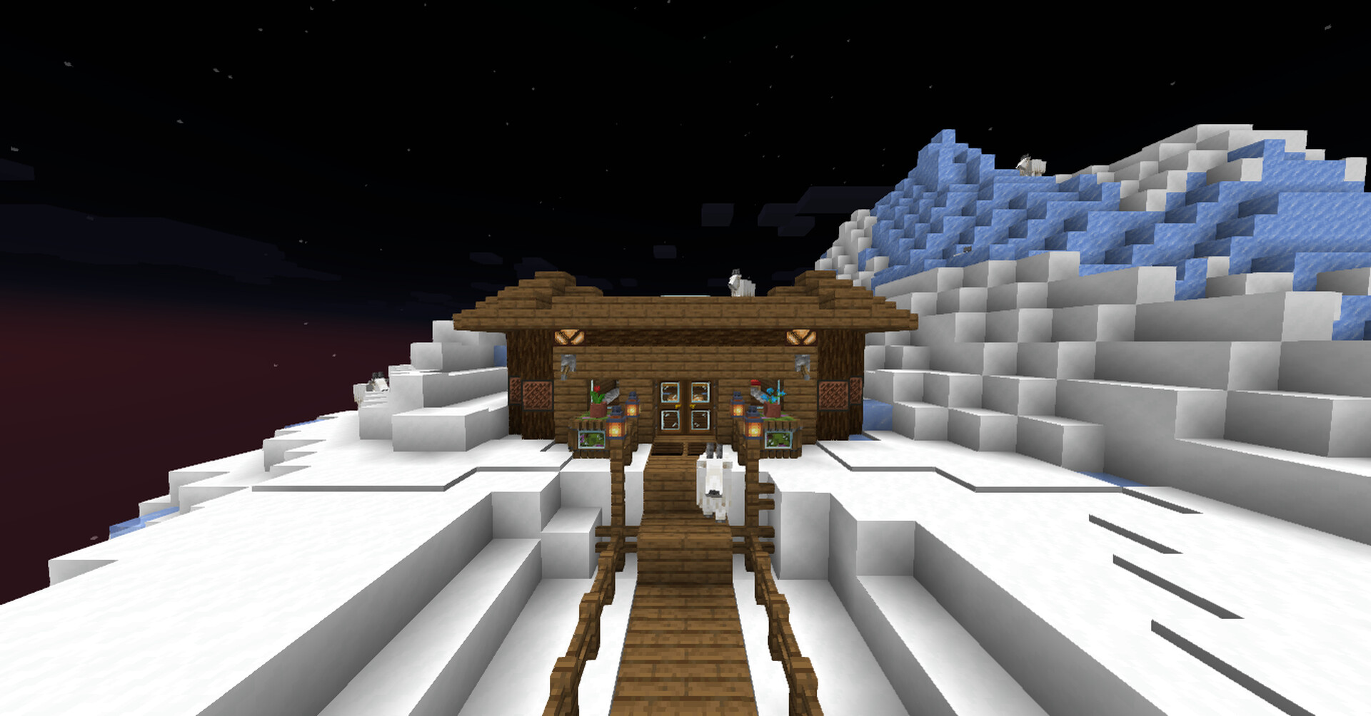 1.18 Snowy Mountain Base Minecraft Map