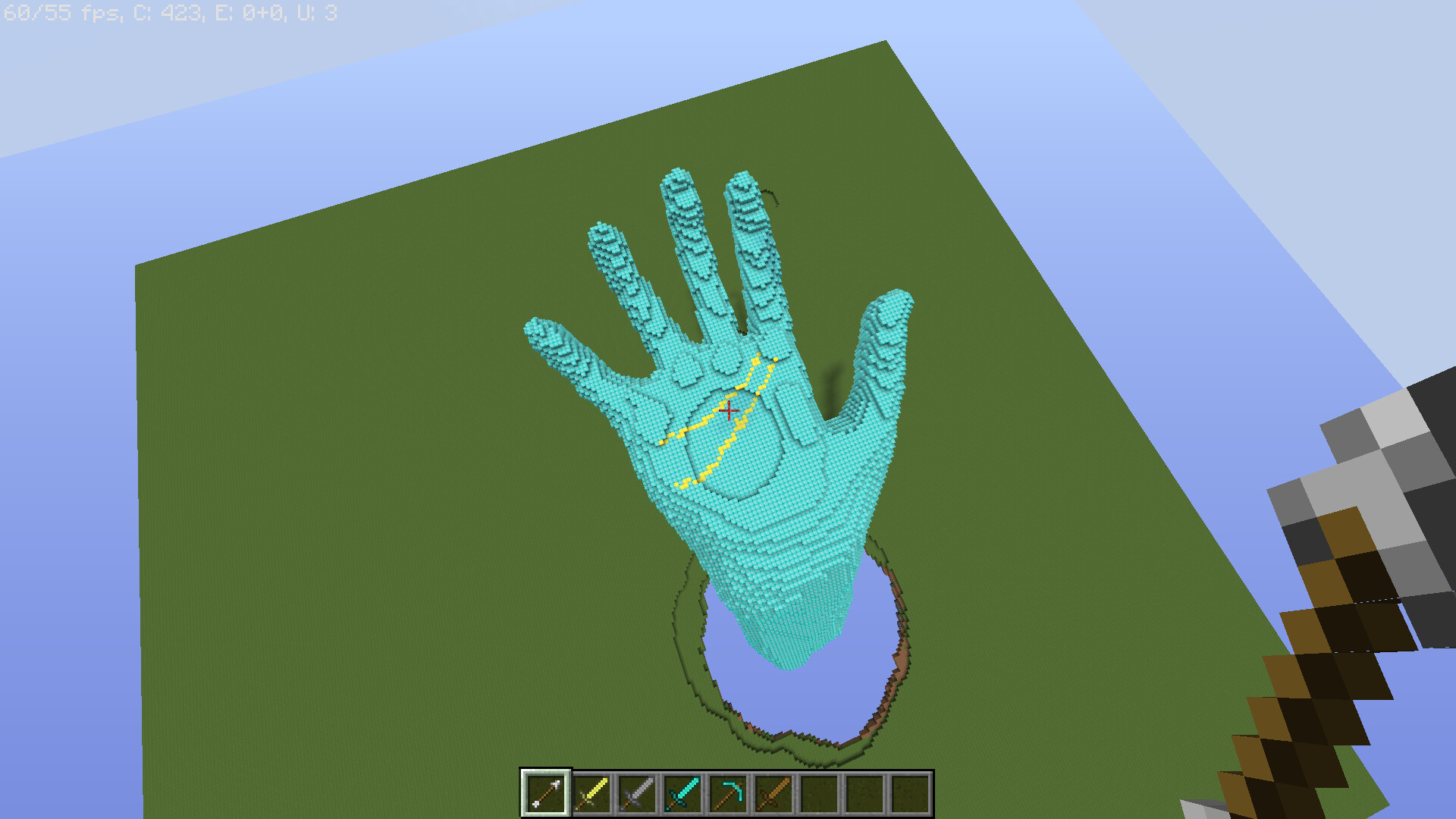 'In the palm of a hand' Minecraft Map