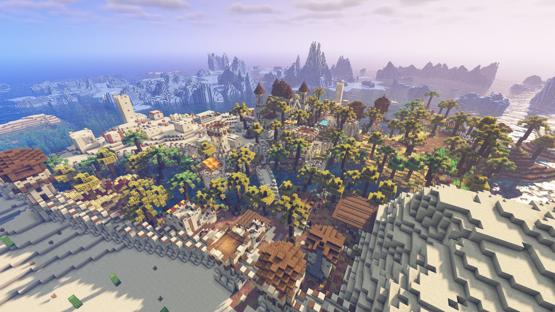 Transformación aldea desierto - BEDROCK EDITION Minecraft Map