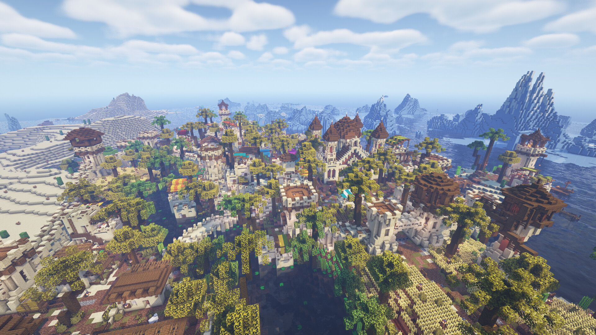 Transformación aldea desierto - BEDROCK EDITION Minecraft Map