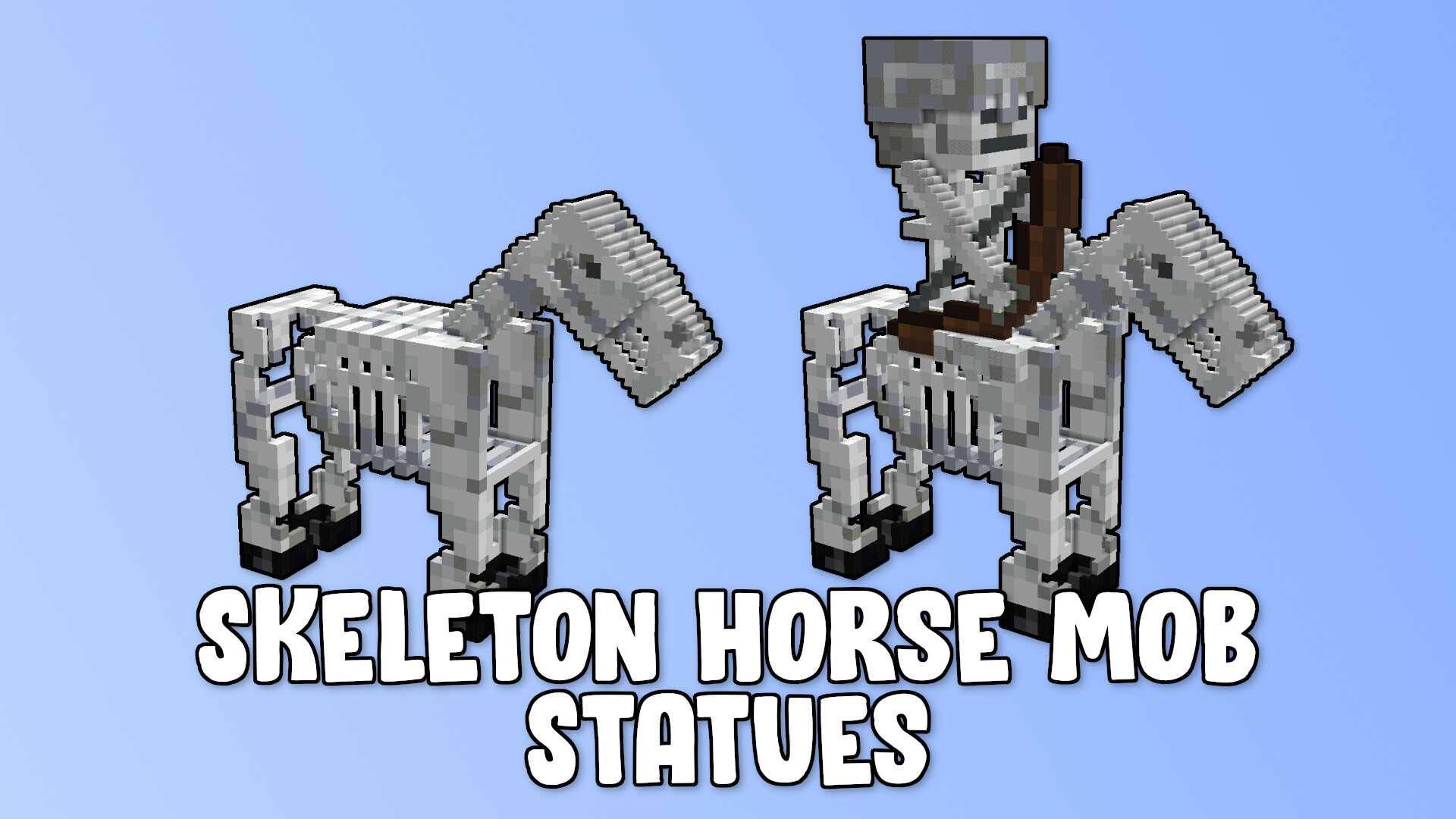 Skeleton Horse Mob Statues Minecraft Map