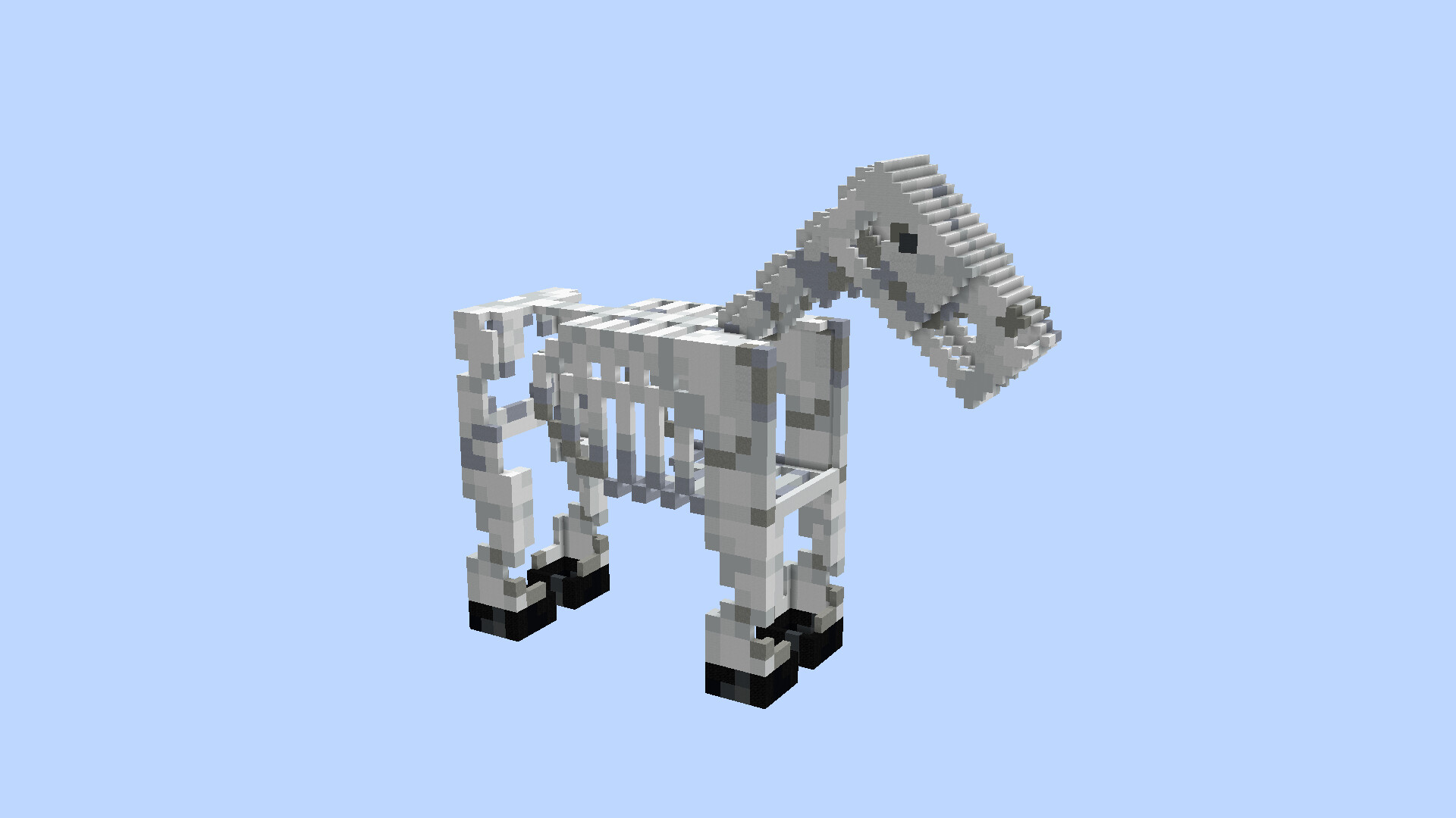 Skeleton Horse Mob Statues Minecraft Map