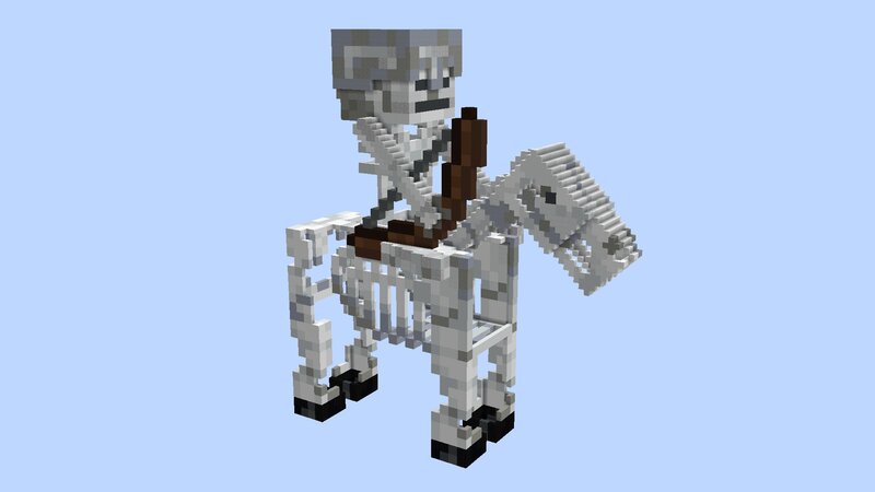 Skeleton Horse Mob Statues Minecraft Map