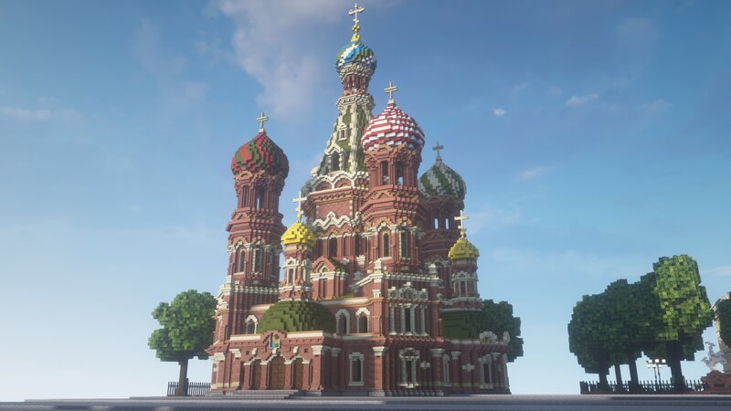 Cathedral in Russian style Minecraft Map
