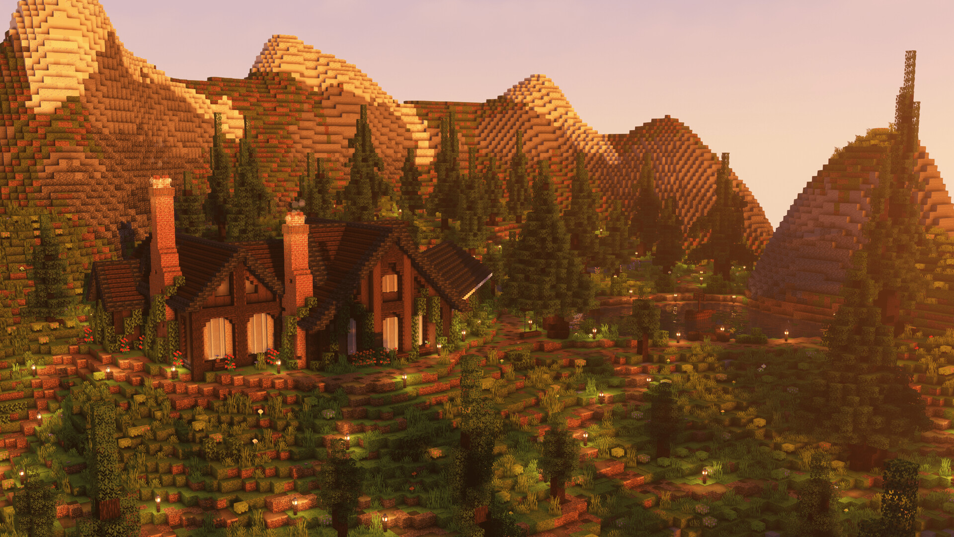 Mountain Lake Log Cabin [UNFURNISHED] [DOWNLOAD] Minecraft Map