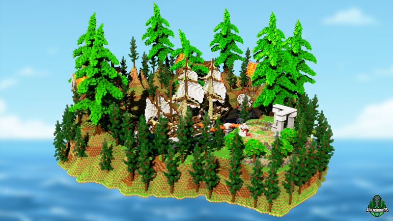 🌄 Forest Lobby - AliensBuilds 🌄 Minecraft Map