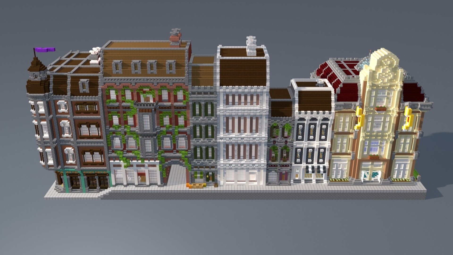 Realistic City Houses [Part 1] Minecraft Map