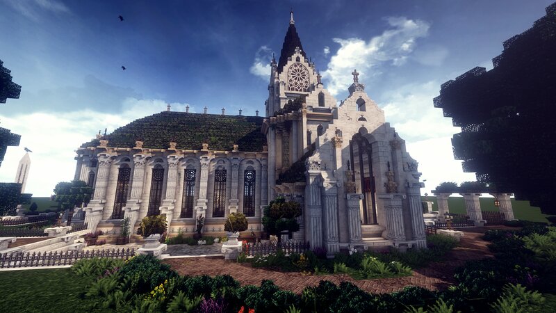 Fictional Gothic Cathedral (Little Tiles) Minecraft Map