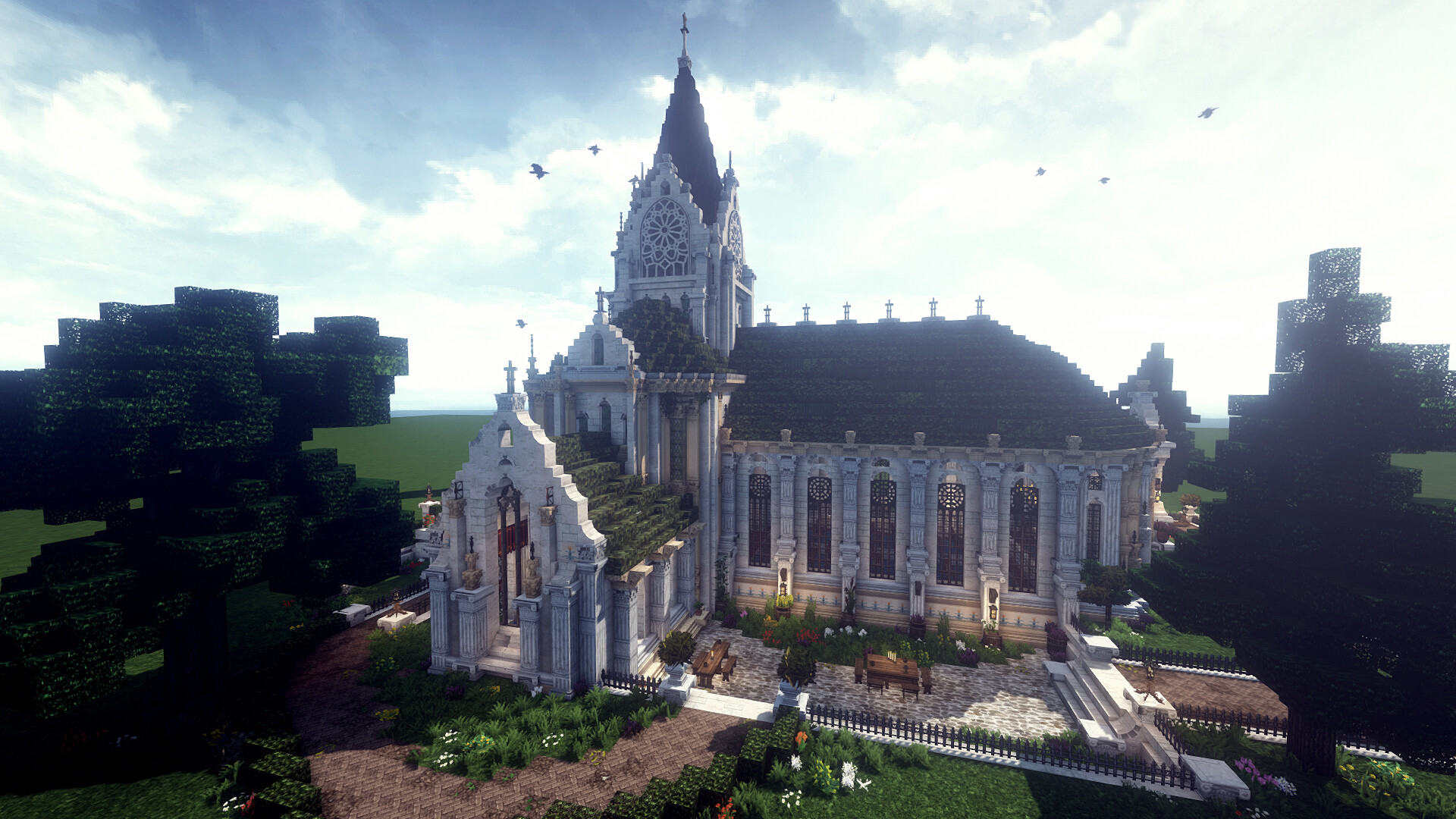 Fictional Gothic Cathedral (Little Tiles) Minecraft Map