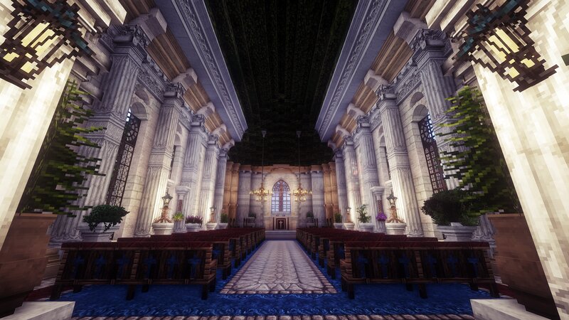 Fictional Gothic Cathedral (Little Tiles) Minecraft Map