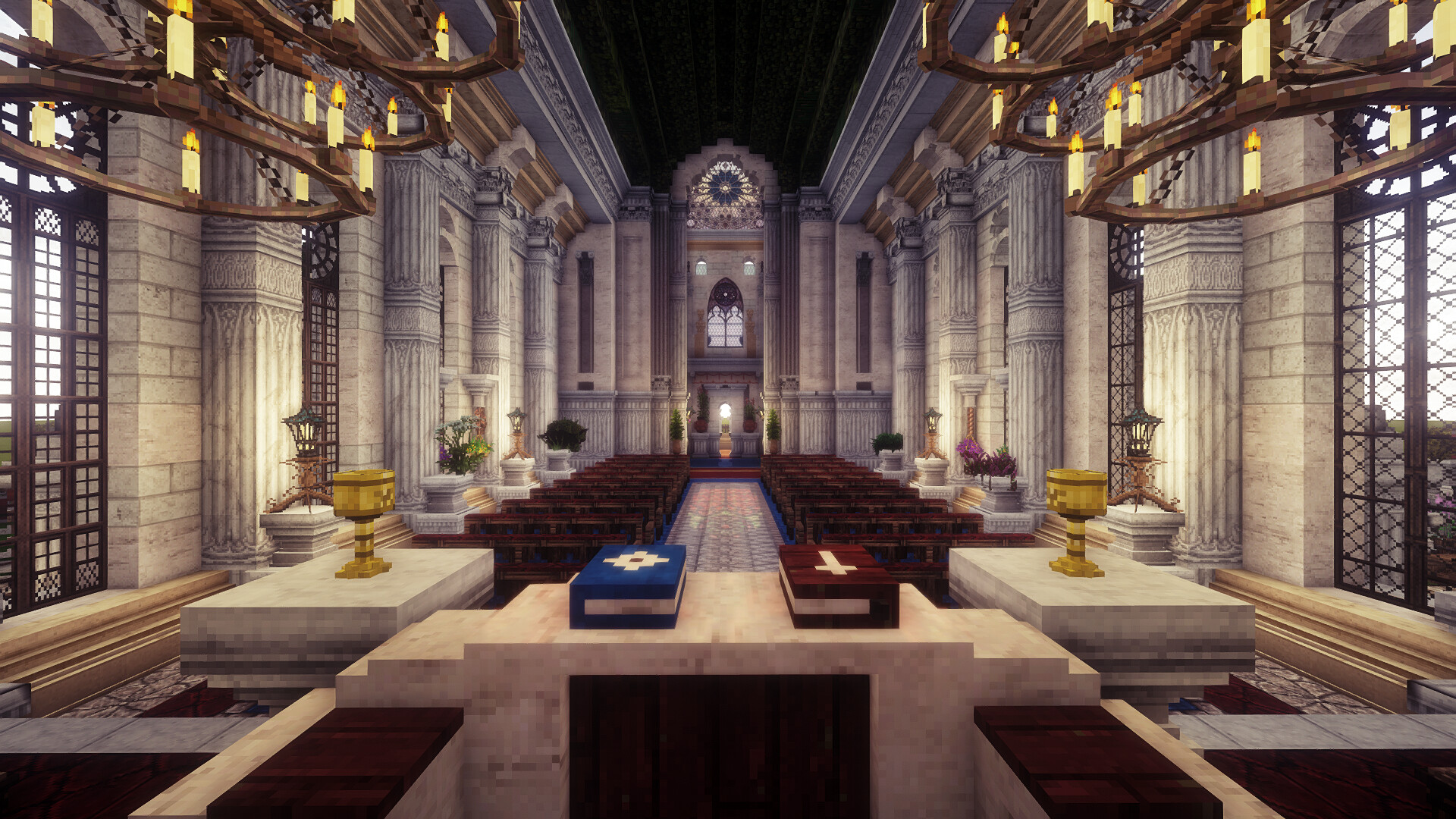 Fictional Gothic Cathedral (Little Tiles) Minecraft Map