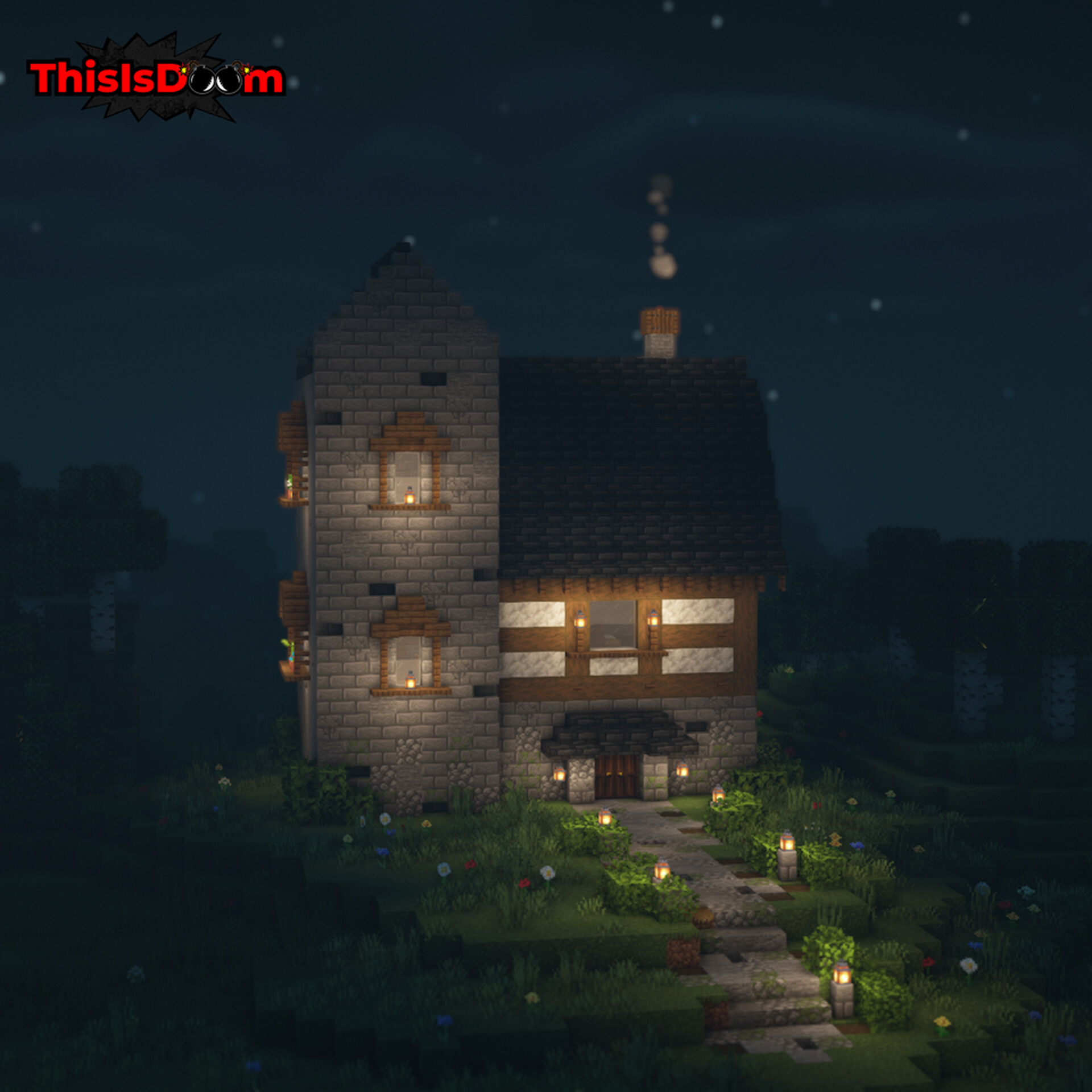 Medieval House and Interior (Build and Litematic) Minecraft Map