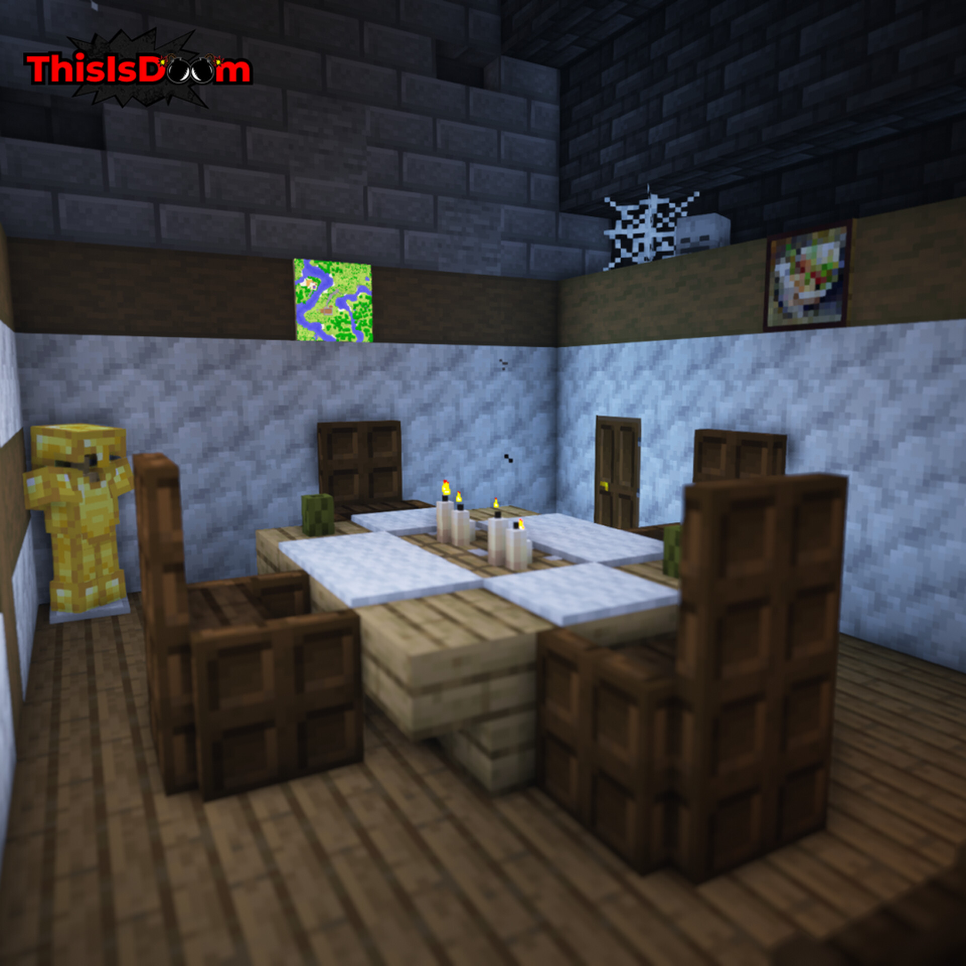 Medieval House and Interior (Build and Litematic) Minecraft Map