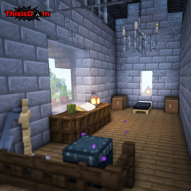 Medieval House and Interior (Build and Litematic) Minecraft Map