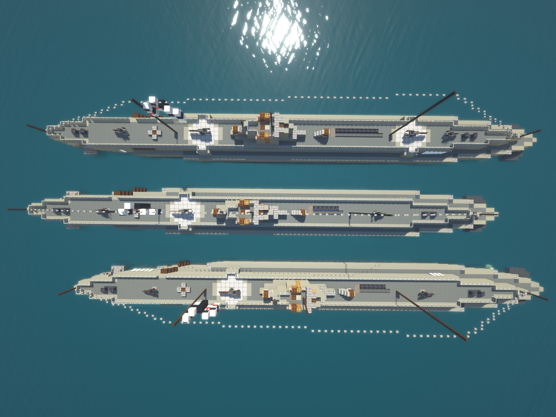 custom Submarines U-190,U-191 and U-192 (exterior only) Minecraft Map