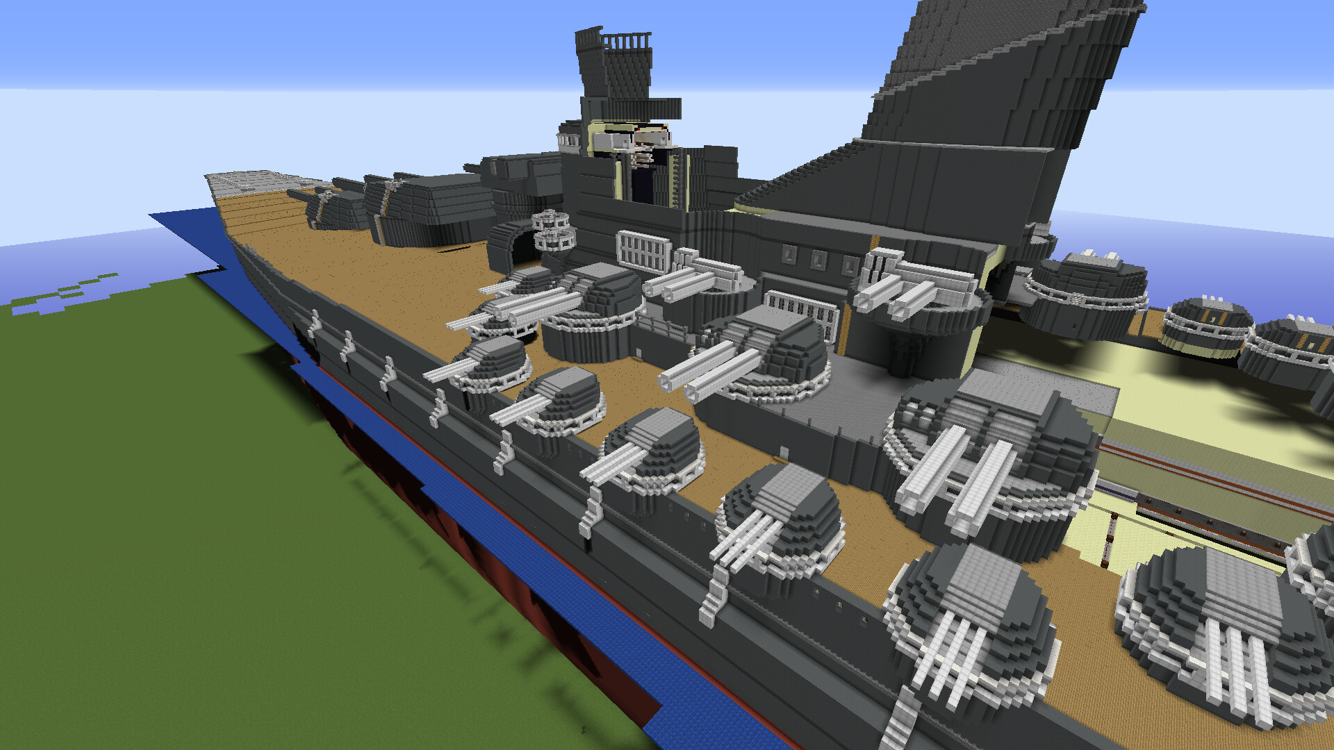 Redstone "IJN Yamato" 5:1 WIP Minecraft Map