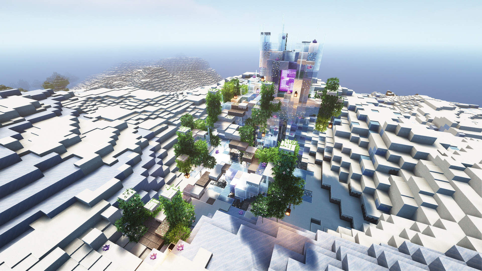 How To Build A Frozen Nether Portal Minecraft Map