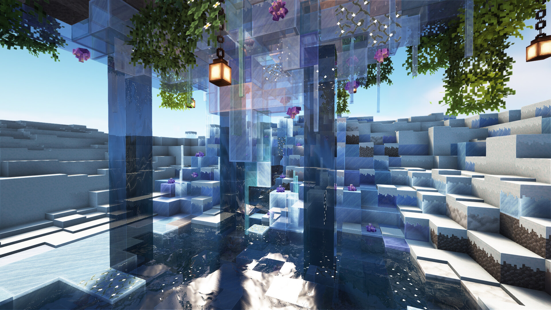 How to build a frozen Nether Portal Minecraft Map