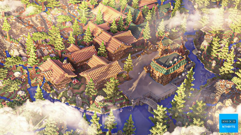 Village themed spawn ( Commission by nthByte ) Minecraft Map
