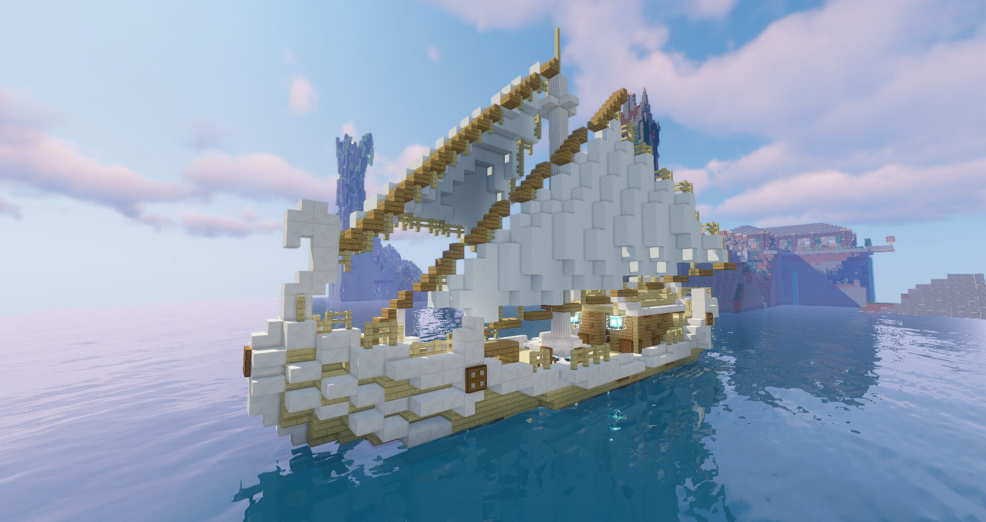 Lothlorien Swan Ship (LoTR) Minecraft Map