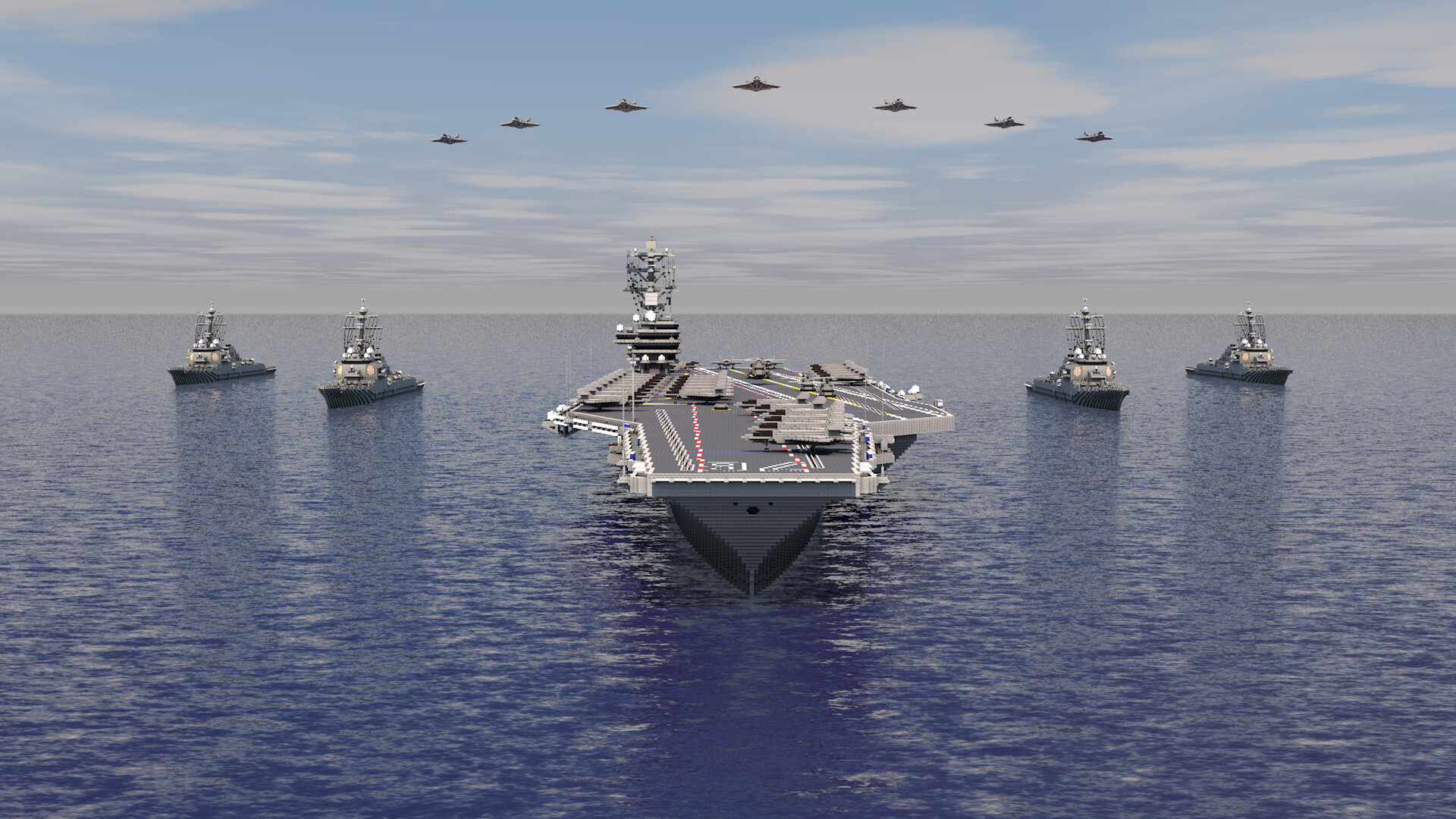 Nimitz Class Aircraft Carrier / 2:1 Scale [Download] Minecraft Map