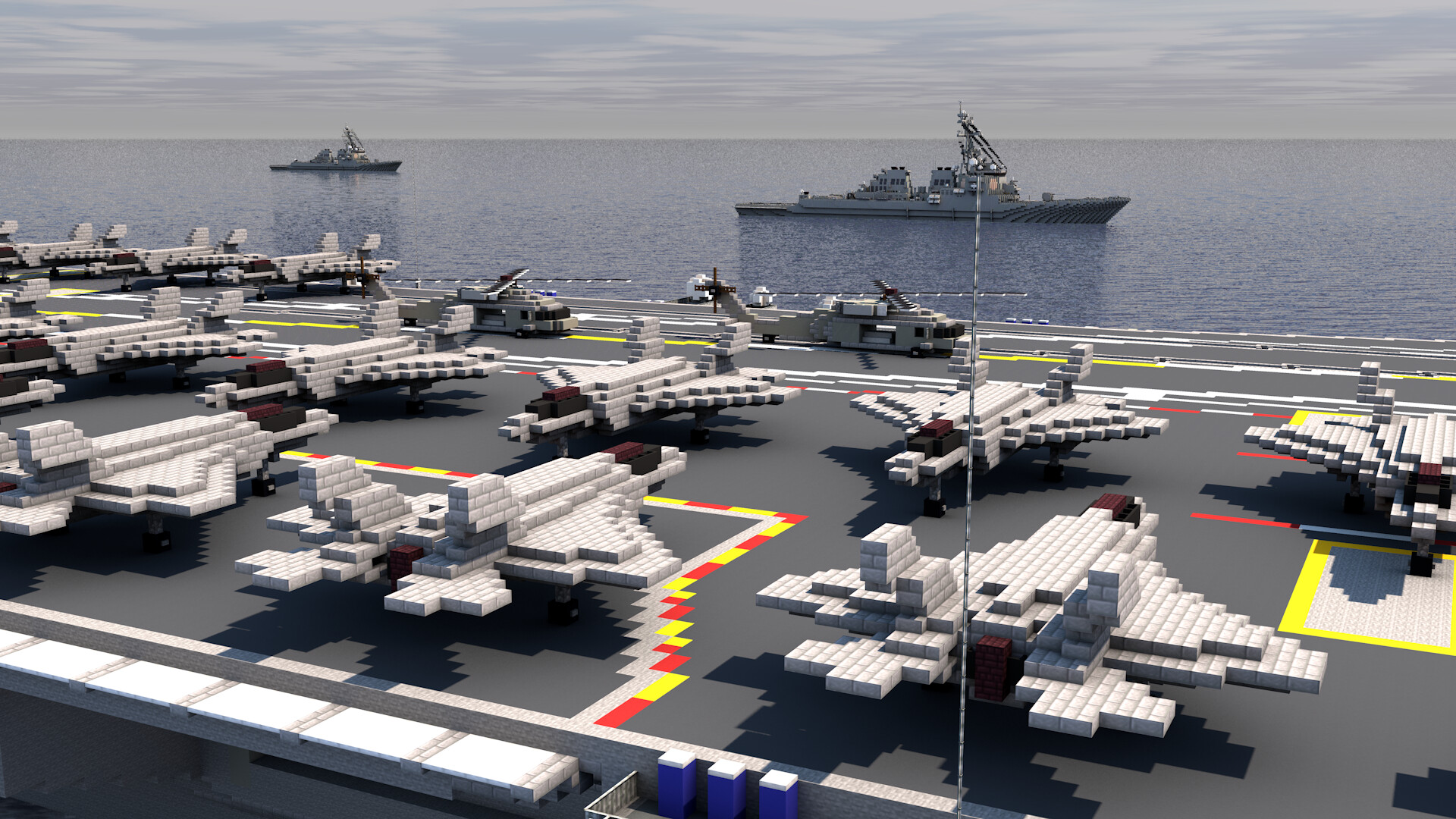 Nimitz Class Aircraft Carrier / 2:1 Scale [Download] Minecraft Map