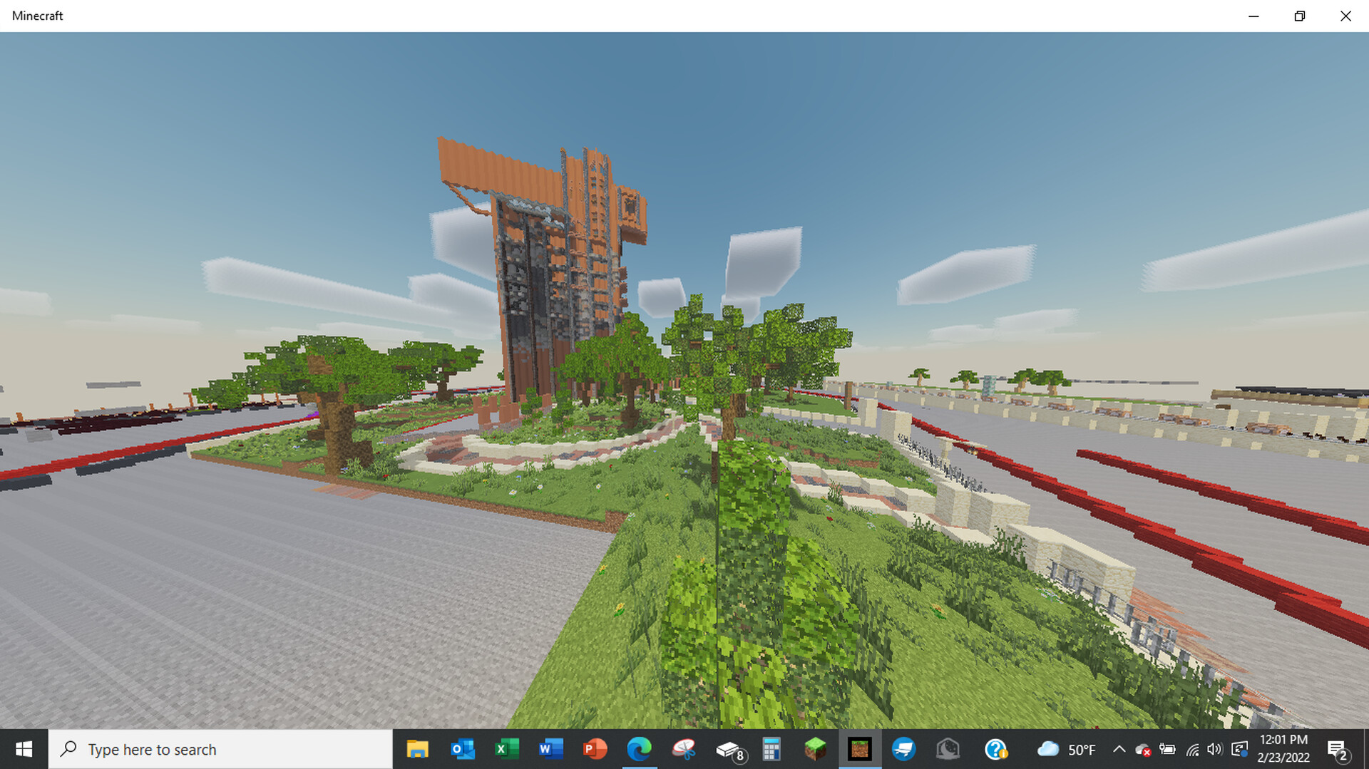 more trees/tower of terror in background Minecraft Map