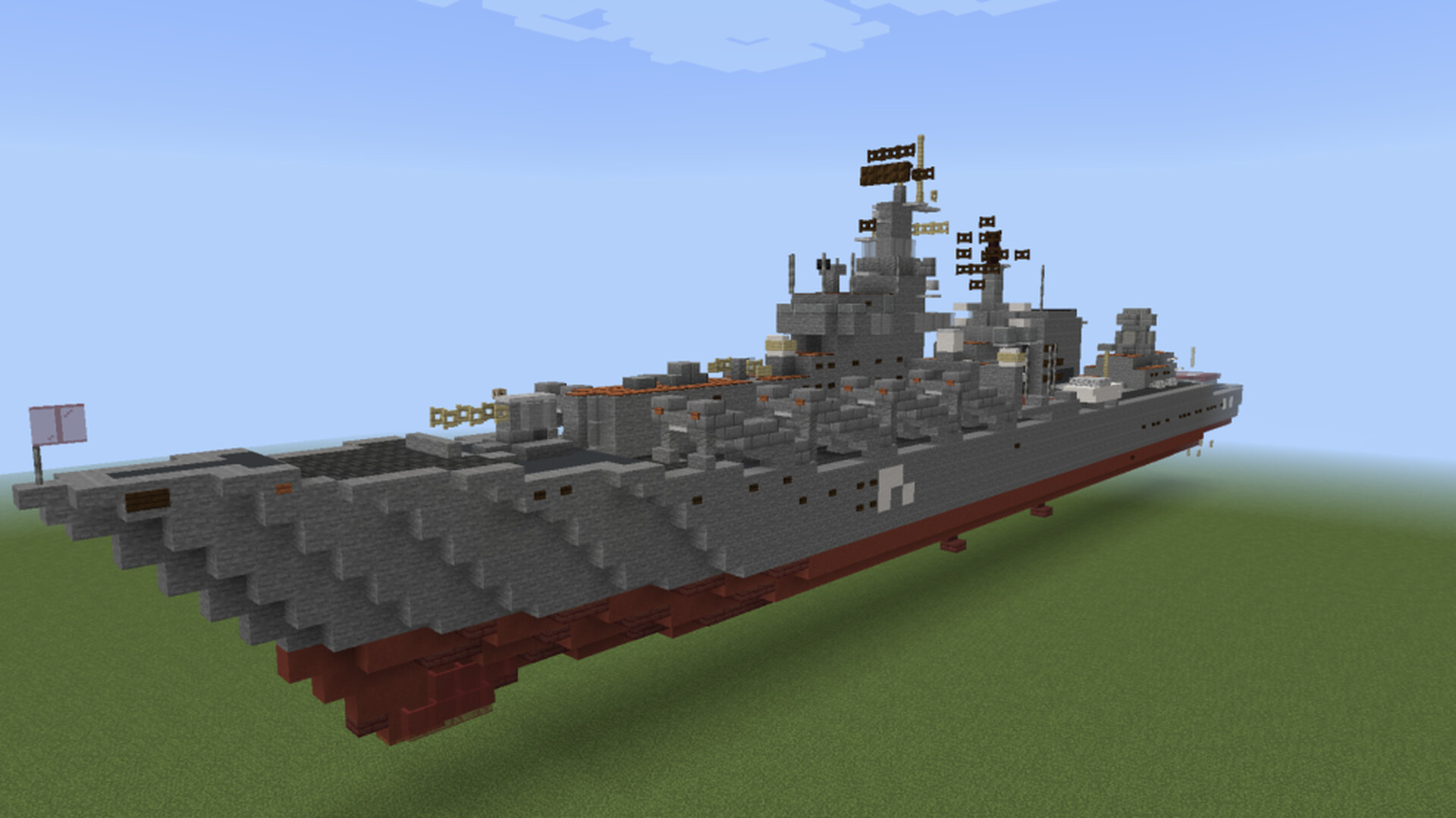 1:2 scale Project 1164 Slava (Moskva) Minecraft Map