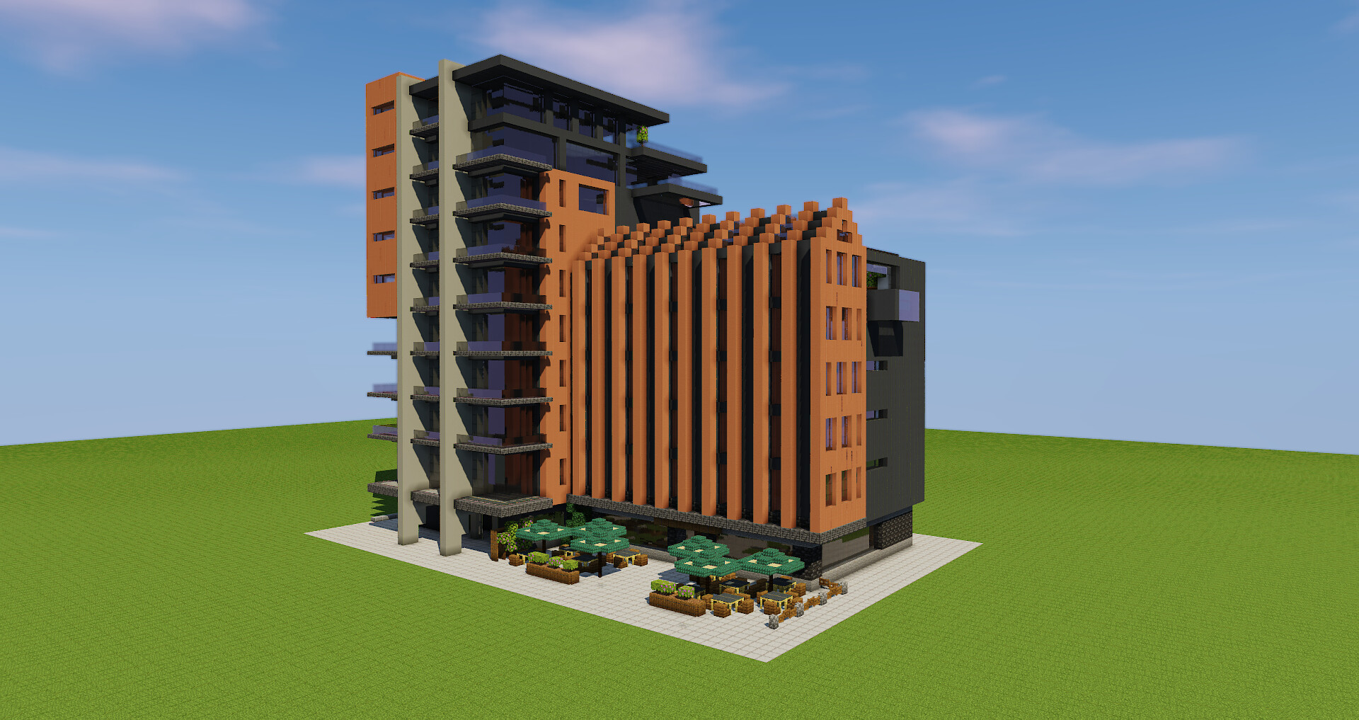 Mid-rise Modern Apartment Building Minecraft Map