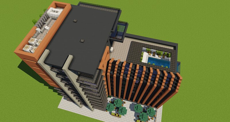Mid-rise Modern Apartment Building Minecraft Map
