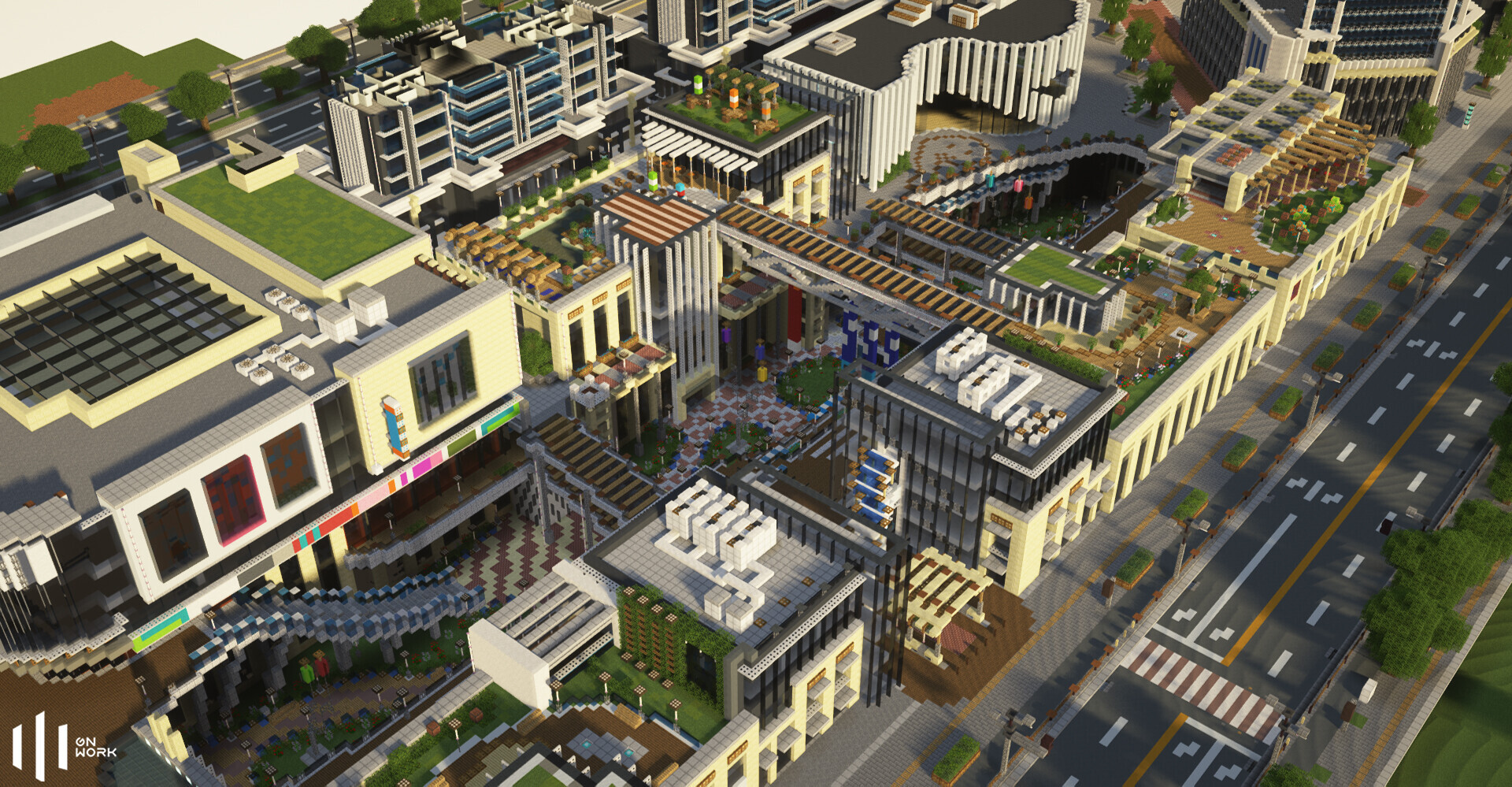 Minecraft: Modern shopping street (Beta version) Minecraft Map