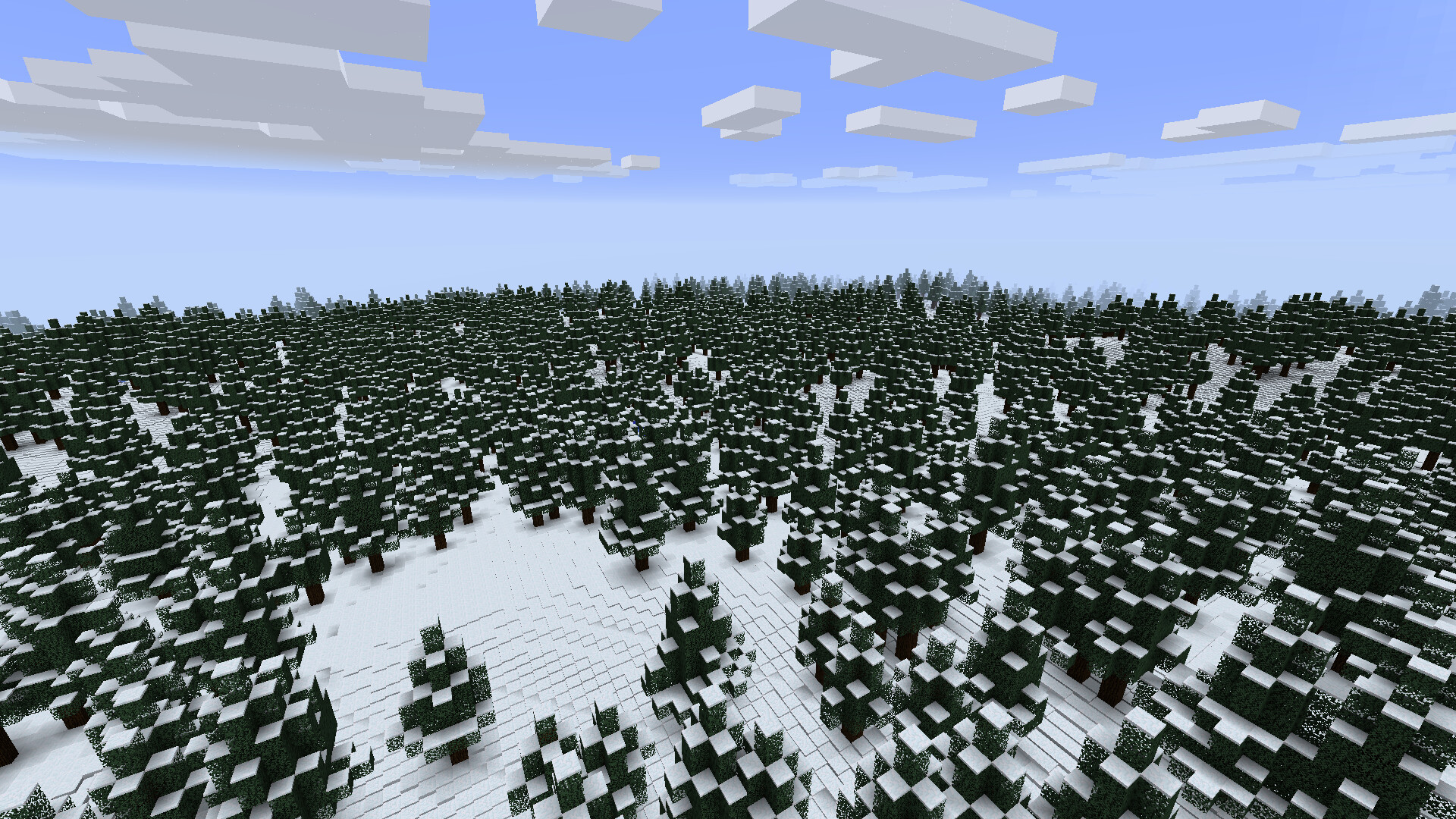 Frozen Pine Forrest Less Dense Trees 1.12.2 Java Minecraft Map