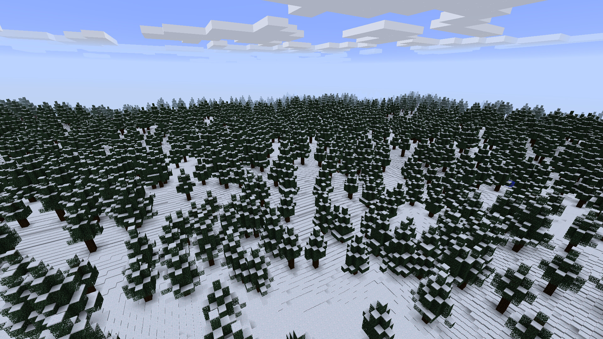 Frozen Pine Forrest Less Dense Trees 1.12.2 Java Minecraft Map