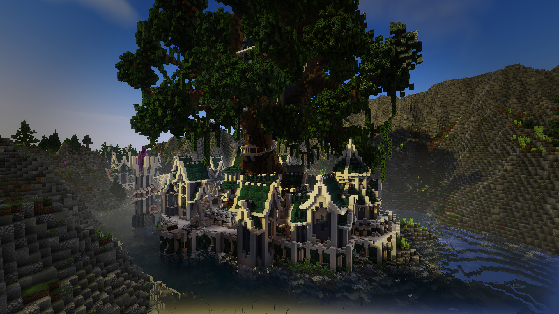 PUEBLO ÉLFICO / Elven town - BEDROCK EDITION Minecraft Map