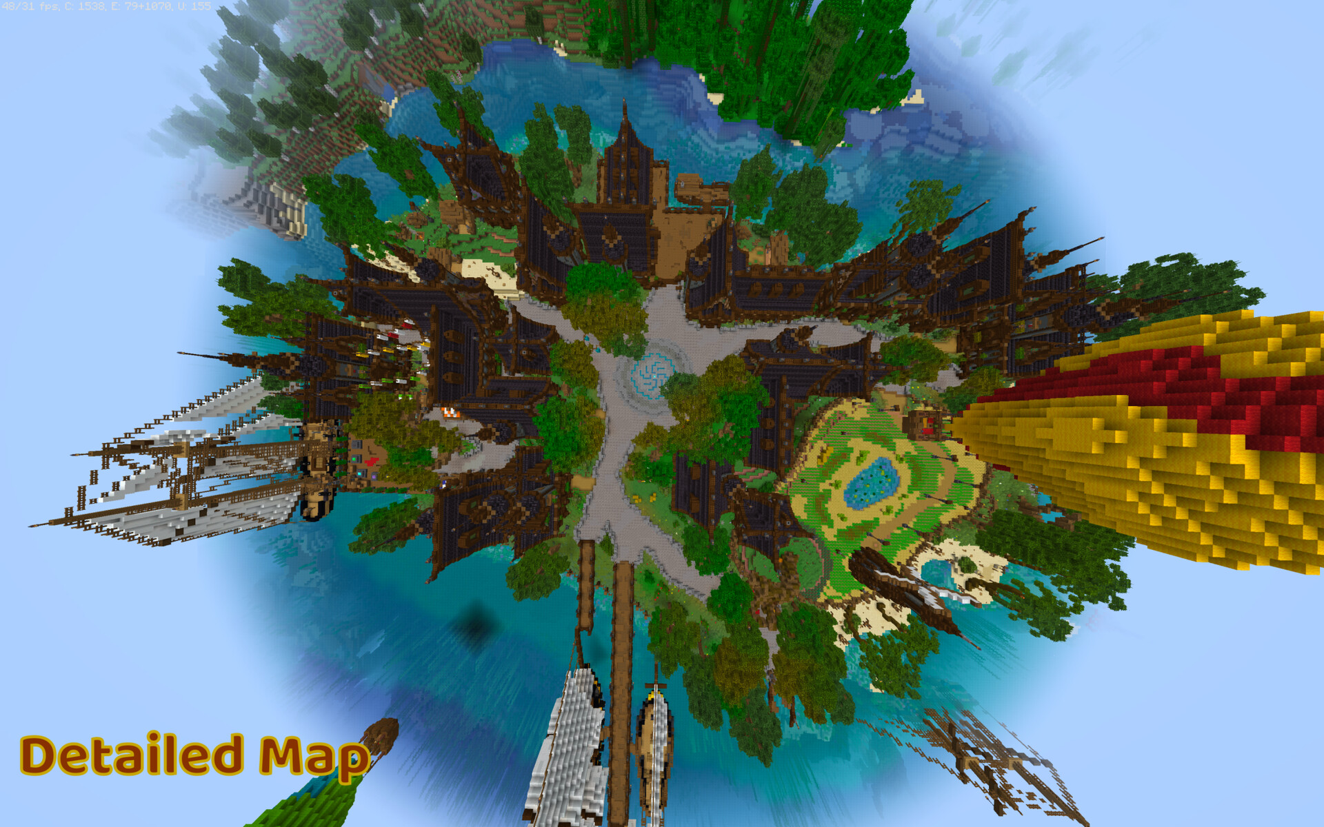 Medieval Survival Spawn - [ Designs, Details, Biomes &... ] Minecraft Map