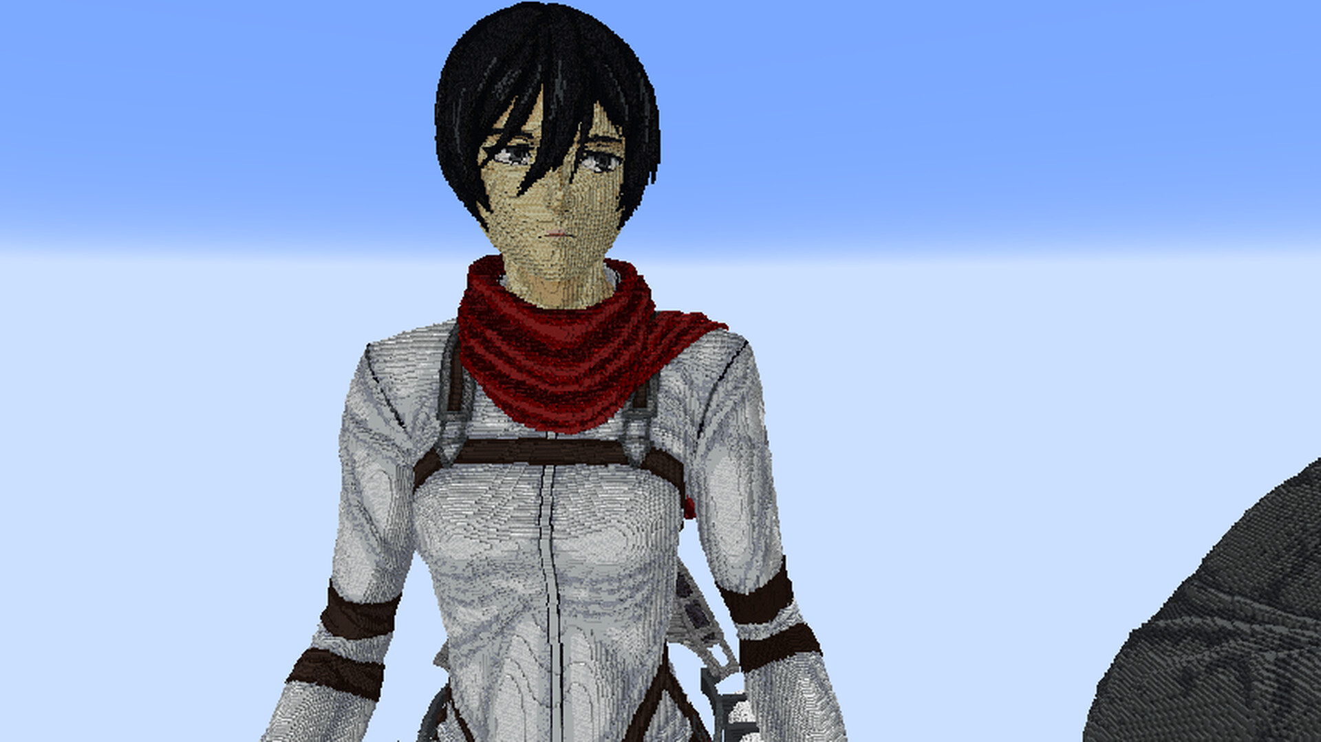 Attack on Titan - Eren, Mikasa, and Armin Minecraft Map