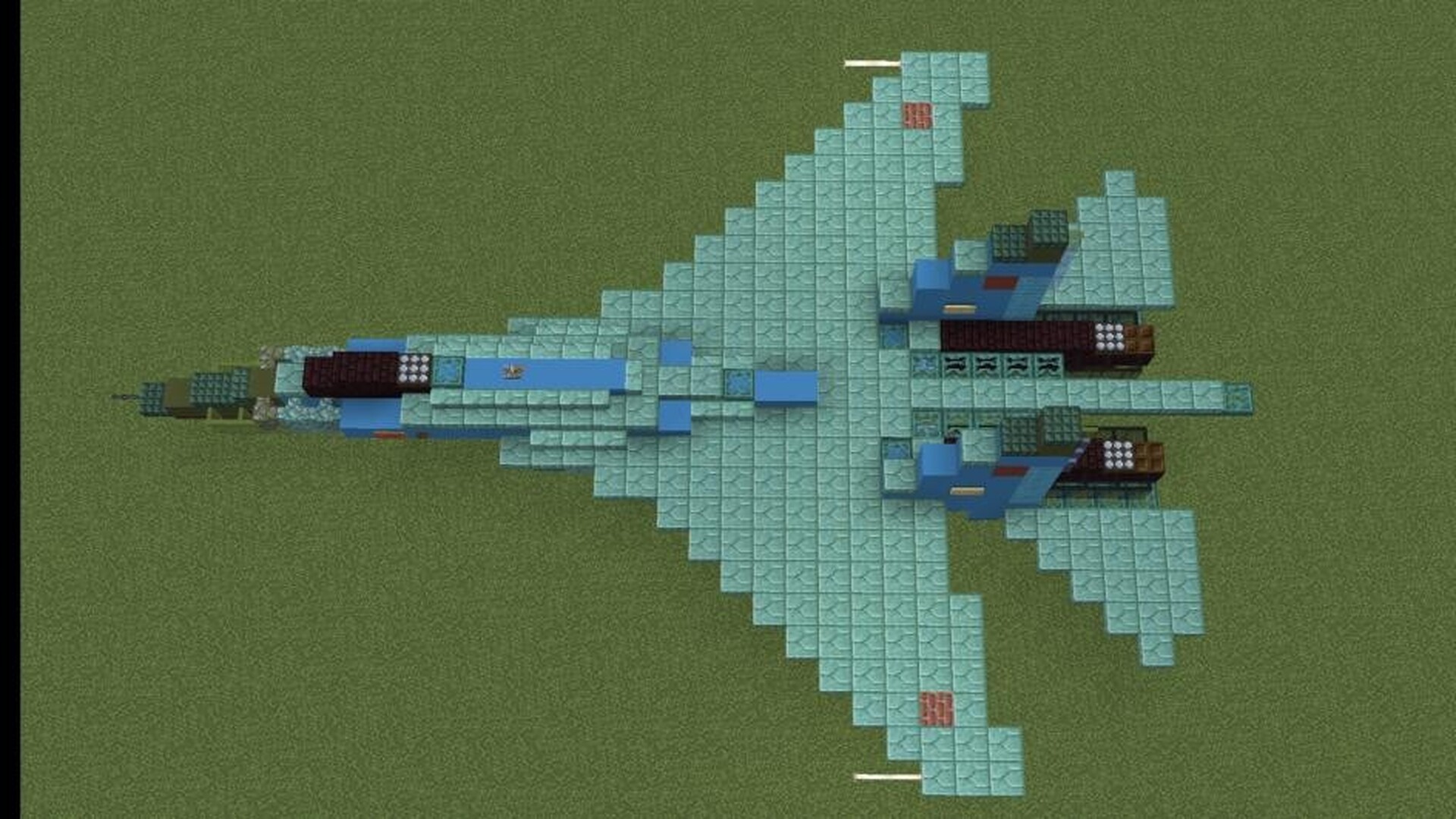 1.75:1 scale Sukhoi Su-27S Flanker Minecraft Map