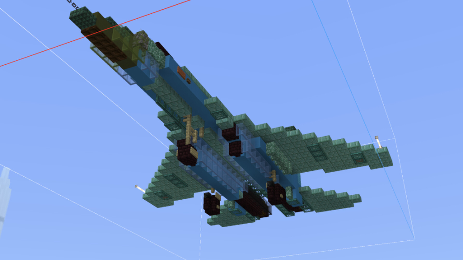 1.75:1 scale Sukhoi Su-27S Flanker Minecraft Map