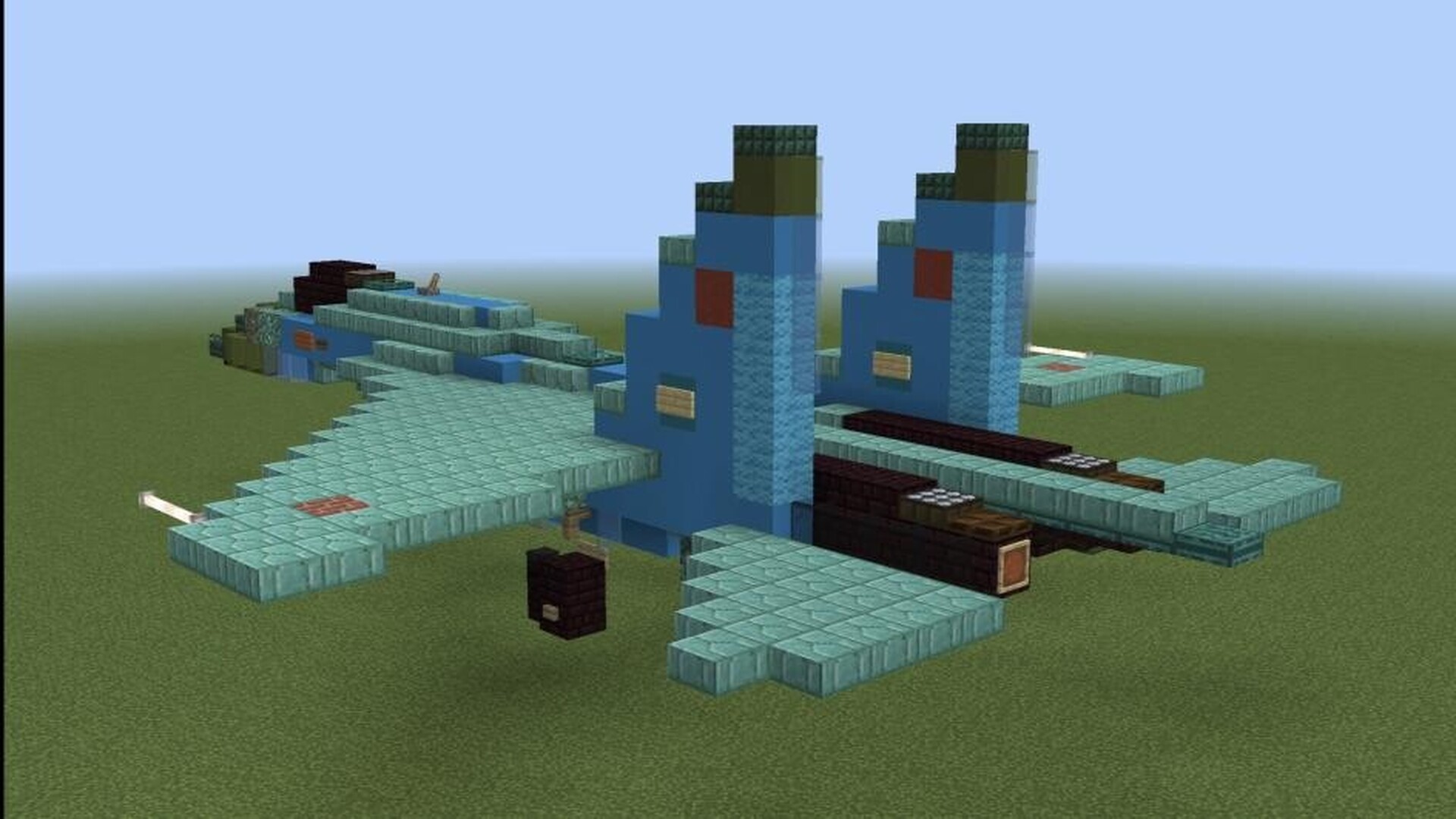 1.75:1 scale Sukhoi Su-27S Flanker Minecraft Map