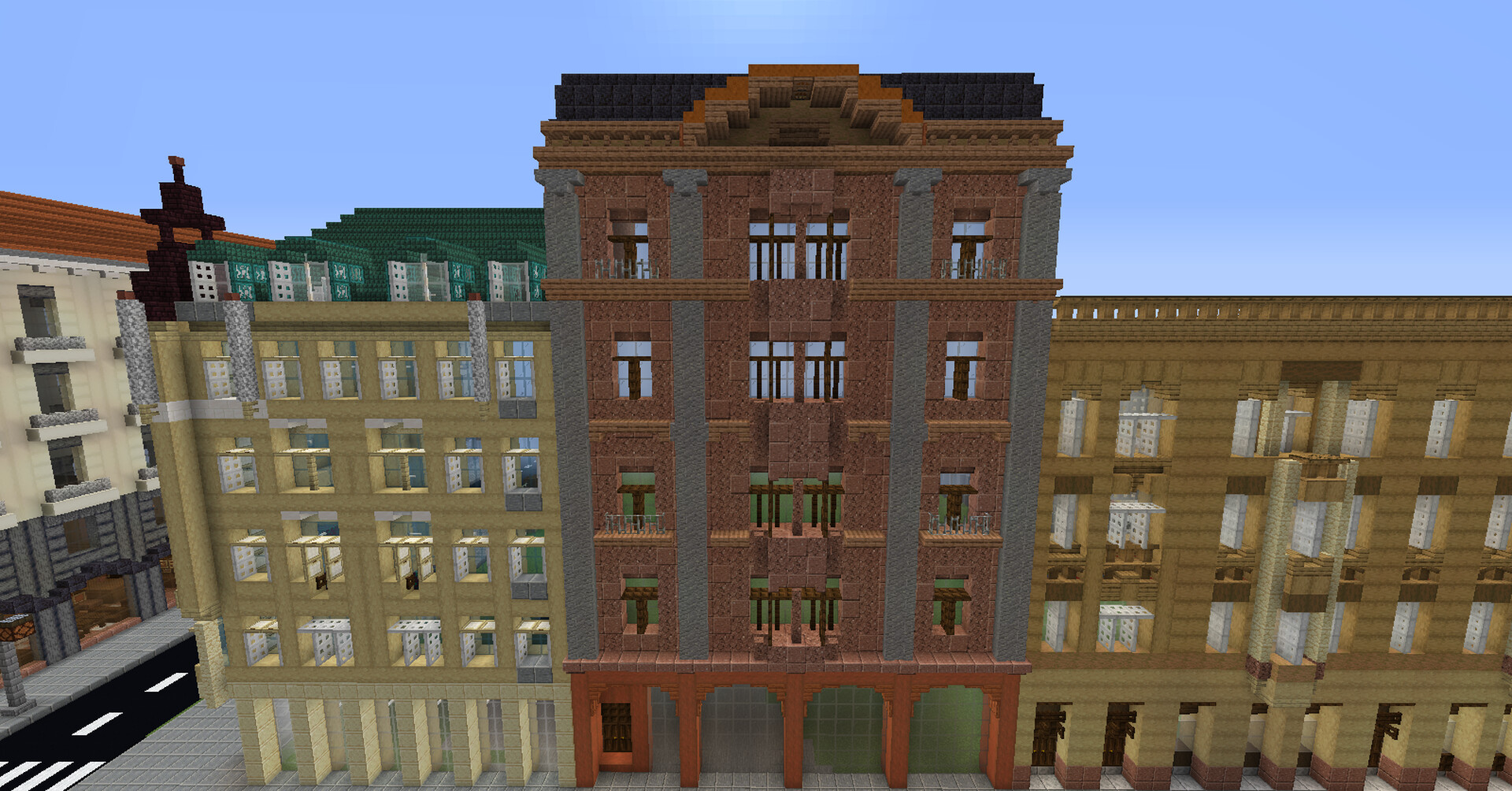 Central european style buildings Minecraft Map