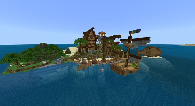 Simple Spawns: Shipwreck Shore (Both for Bedrock and Java!) Minecraft Map