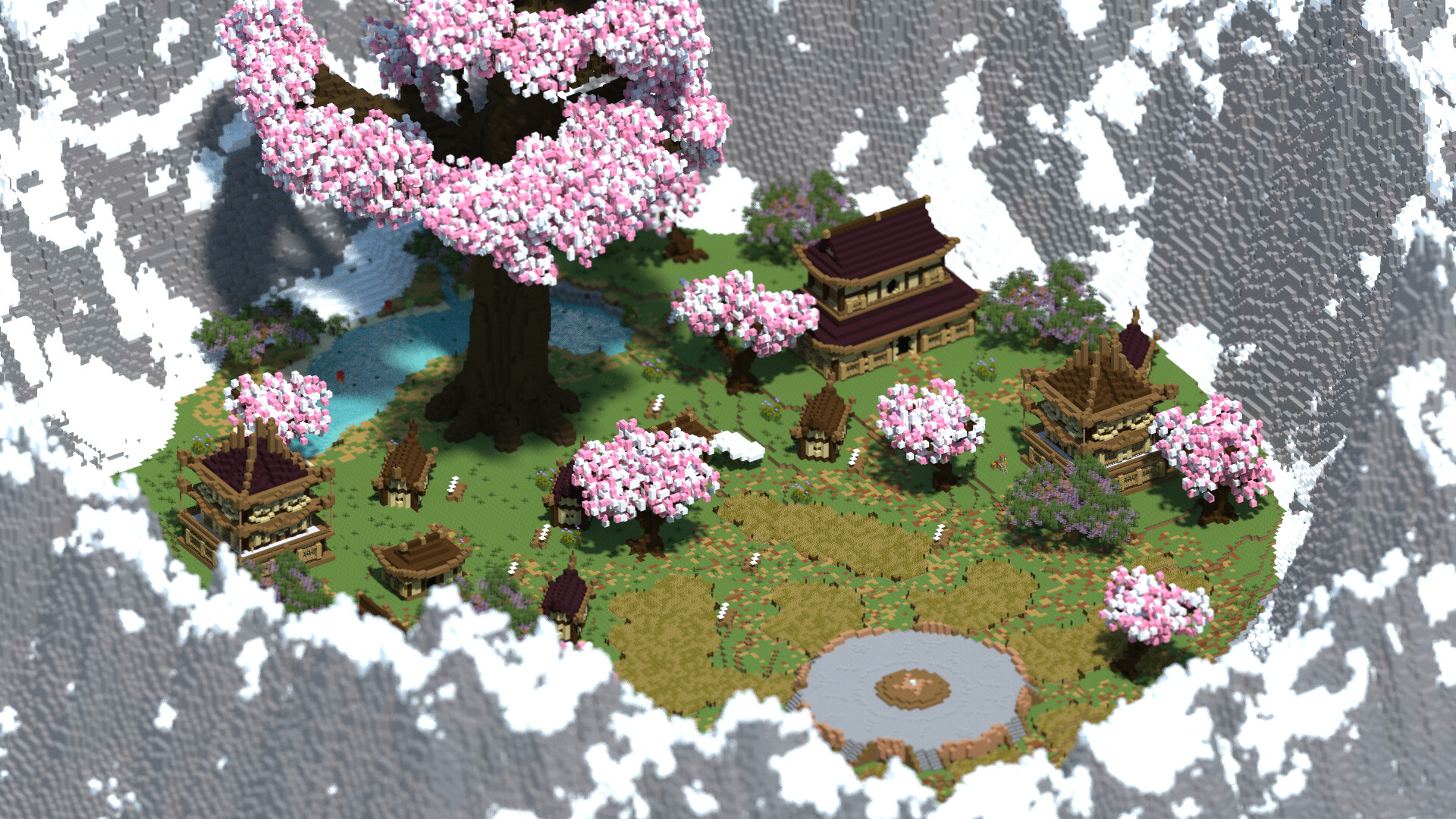 I Custom Japanese Spawn I Minecraft Map