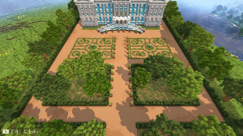 Blue Rococo Palace & Garden Minecraft Map