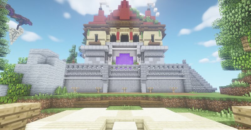Magic Red Castle > 65 x 60 Minecraft Map