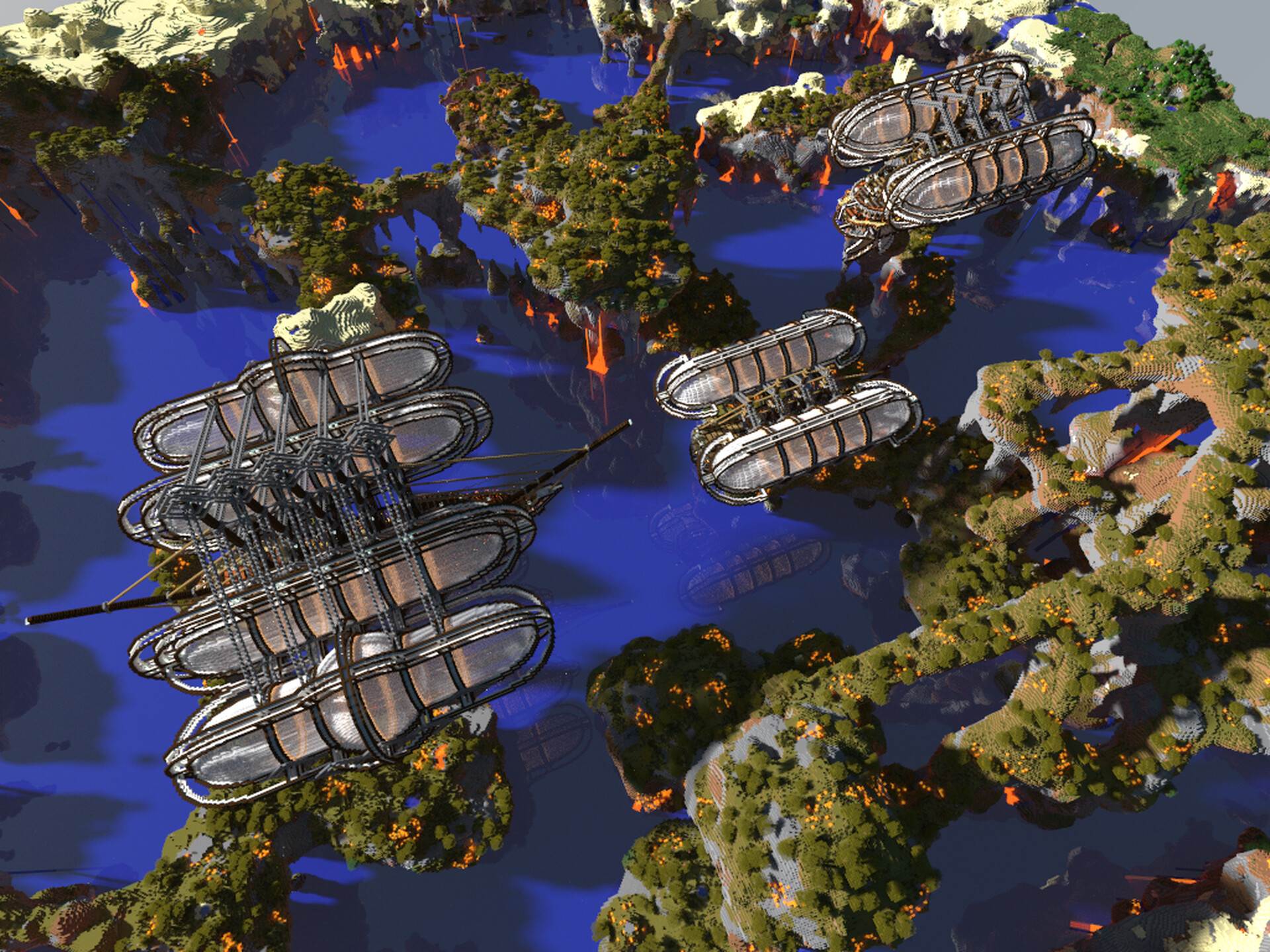 DesiredCraft flying ships Minecraft Map